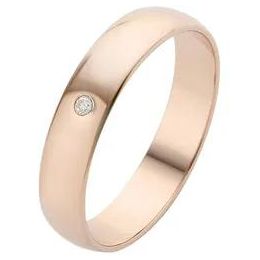 Trauring Firetti "Schmuck Geschenk Gold Hochzeit Ehering Trauring "LIEBE" Gr. 23, rosa (ros&eacute;goldfarben), Fingerringe, Damen, 23, 0,01 SI = kleine Einschl&uuml;sse mit Brillant, Ros&eacute;gold 375, 4mm, Trauring, Made in Germany, wahlweise mit oder ohne Brillant