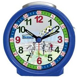 Kinderwecker Scout "Fußballwecker, Friends, 280001033", blau, Wecker, Kinder, Quarzwecker, Lernwecker, Geschenkidee, Geburtstag, Schulanfang