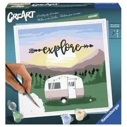 Malen nach Zahlen Ravensburger "CreArt, Explore", bunt, Malvorlagen, KinderB:20cm H:20cm, Made in Europe, B:20cm H:20cm