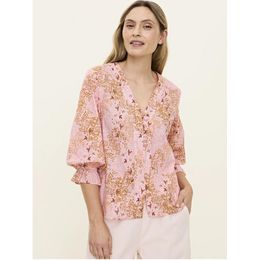 Odd Molly Bluse 'Blooming' Damen Gr&ouml;&szlig;e L hellbraun / dunkelbraun / orange / rosa