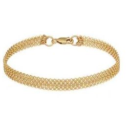 Armband Elli "Breit Glieder Basic Silber 925" Gr. 18, gold, Armb&auml;nder, Damen, 18cm, ohne Stein, Silber 925 (Sterlingsilber), Armband