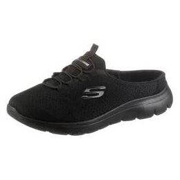 Sabot Skechers "SUMMITS SWIFT STEP", Damen, Gr. 37, schwarz, Textil, Schuhe Sabot, Sommerschuh, Schlappen, Schlupfschuh in veganer Verarbeitung, Topseller