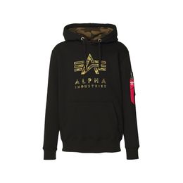Alpha Industries Sweatshirt Herren Größe XS braun / khaki / rot / schwarz
