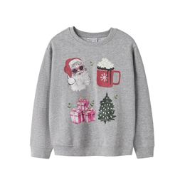 name it Sweatshirt M&auml;dchen Gr&ouml;&szlig;e 122/128 grau / mischfarben
