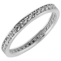 Diamonds by Ellen K. Fingerring "Gold 375 Zirkonia weiß" Gr. 19, weiß, FASCINATION BY ELLEN K., Fingerringe, Damen, 060 (19,1), Gold