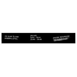 Tafelfolie queence "Magnetisches Memo-Board", schwarz (farbe bild(er): schwarz), B:50cm H:7cm T:0,2cm, Folie, Vinyl, Bilder, magnetische Tafelfolie, Tafel, selbstklebend, 3er Set