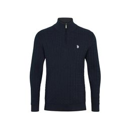 U.S. Polo Assn. Pullover 'Romeo' Herren Gr&ouml;&szlig;e L saphir / wei&szlig;