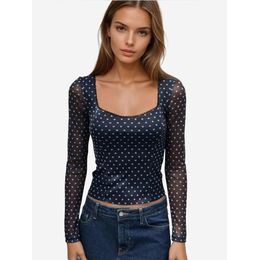 Hiccup Bluse Damen Gr&ouml;&szlig;e L marine / hellblau