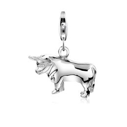 NENALINA Charm 925 Sterling Silber Sternzeichen, Sternzeichen - Stier in Silber | Gr.: onesize