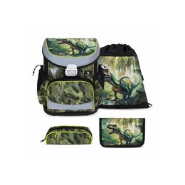 Belmil 4tlg-Set: Schulranzen Set Mini-Fit Lost World in Grün H36xL28xT19 cm | Gr.: onesize