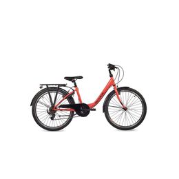 S'COOL S'COOL Kinderfahrrad - chiX 24 Zoll 6-Gang | ab 8 Jahre - Coral/Dark Red | Gr.: onesize