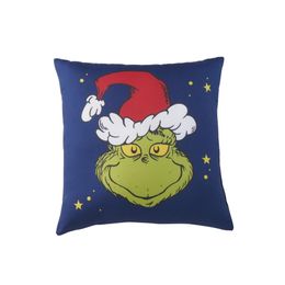 The Grinch Kissen - Plüsch Zierkissen Kopfkissen 30 x 30 cm in blau | Gr.: onesize