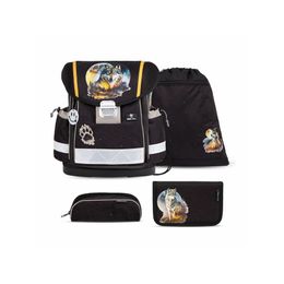 Belmil 4tlg-Set: Schulranzen Set Classy Moonless Night in Schwarz H36xL32xT19 cm | Gr.: onesize