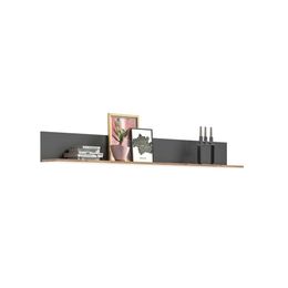 xonox.home Wandboard (B/H/T: 180x21x20 cm) in Nox Oak Nachbildung und Basalt grau | Gr.: onesize