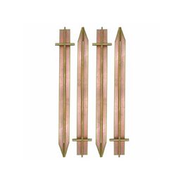 AMANKA Stahl Hering T-Profil 4 Stück 30 cm AMA-205 für Wald Wiese steinige Böden rot | Gr.: onesize