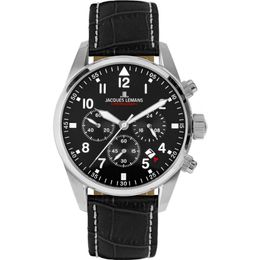 Jacques Lemans Uhr in Schwarz | Gr.: onesize