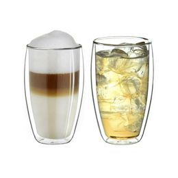 Creano 2er Set Doppelwandgläser s-hoch, 400ml Glas | Gr.: onesize