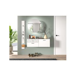 xonox.home Garderobenkombination (B/H/T 141x192x34 cm) in weiß | Gr.: onesize