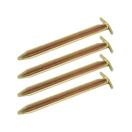 AMANKA Stahl Hering T-Profil 4 Stück 30 cm AMA-204 für Wald Wiese steinige Böden silber | Gr.: onesize