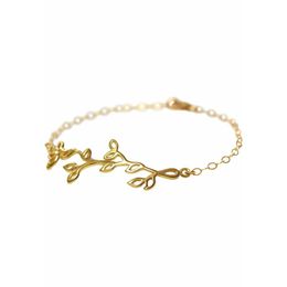Gemshine Armband Lotusblumen Armband Verstellbare Armkette in gold coloured | Gr.: onesize