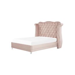 Beliani Doppelbett AYETTE in Rosa - (W) 205 x (H) 154 x (L) 215 cm | Gr.: onesize