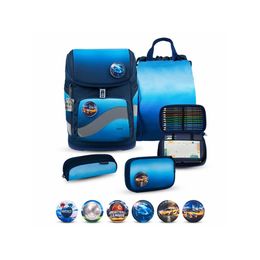 Belmil 6tlg-Set: Premium Schulranzen Smarty Plus in Blue Navy H36xL27xT19 cm | Gr.: onesize