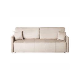 Beliani Schlafsofa EGGE in Beige - (W) 220 x (H) 88 x (L) 93 cm | Gr.: onesize