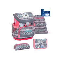 Belmil 4tlg-Set: Schulranzen Horse Aruba Blue in grau – (H)36 x (B) 28 x (T) 17 cm | Gr.: onesize