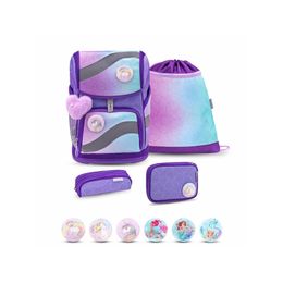 Belmil 5tlg-Set: Schulranzen Set Smarty Wonder 2 in Lila H37xL26xT18 cm | Gr.: onesize