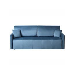 Beliani Schlafsofa EGGE in Blau - (W) 220 x (H) 88 x (L) 93 cm | Gr.: onesize