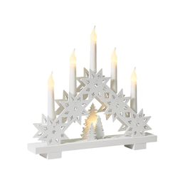 Beliani Kerzenständer BILLAN in Weiß - (W) 32 x (H) 31 x (L) 5 cm | Gr.: onesize