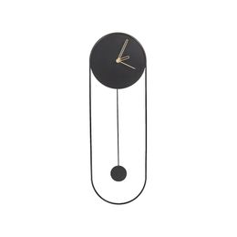 Beliani Wanduhr SALVAN in Schwarz/Gold - (W) 20 x (H) 62 x (L) 3 cm | Gr.: onesize
