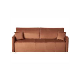Beliani Schlafsofa EGGE in Braun - (W) 220 x (H) 88 x (L) 93 cm | Gr.: onesize
