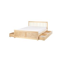 Beliani 5-tlg Doppelbett OLENDON in Braun | Gr.: onesize
