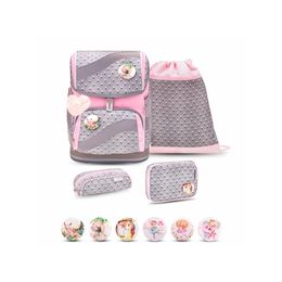 Belmil 5tlg-Set: Schulranzen Set Smarty Favourite Pet 2 in Grau H37xL26xT18 cm | Gr.: onesize