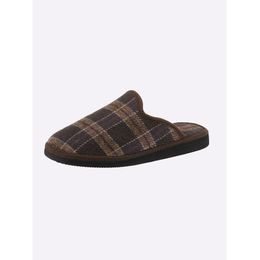 WITT WEIDEN Pantoffel in braun-kariert | Gr.: 41