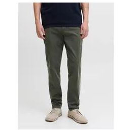 Jack & Jones Chinohose JACK & JONES "JPSTMARCO ARTHUR CHINO SN", Herren, Gr. 30, Länge 30, grau (beluga), Web, Obermaterial: 97% Baumwolle, 3% Elasthan, unifarben, slim fit knöchellang, Hosen