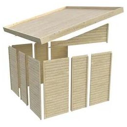 Gartenhaus Karibu "Bodensee 3", beige (naturbelassen), ohne Fußboden, Holzwerkstoff, Gartenhäuser, naturbelassen oder terragrau