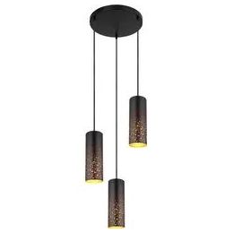 Globo LIGHTING Hängeleuchte "CROCKY", schwarz, 1 Stk., Leuchten, Hängelampe/Pendelleuchte/Esszimmer/Wohnzimmer/Esstisch