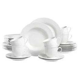 Ritzenhoff & Breker Kombiservice RITZENHOFF & BREKER "Bianco", weiß, 30 Stk., Porzellan, Geschirr-Sets, klassisch und schlicht, unifarben