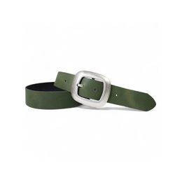 Fronhofer Dameng&uuml;rtel 4 cm, Lederg&uuml;rtel in Khaki | Gr.: 125 cm