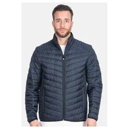 Steppjacke NEW CANADIAN, Herren, Gr. 27, blau (dunkelblau), 100% Polyester, unifarben, kurz, hoch geschlossener Ausschnitt, Jacken, in tollem Stepp-Design