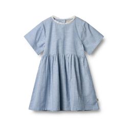 Wheat Kleid 'Elma' Mädchen Größe 110 taubenblau / weiß