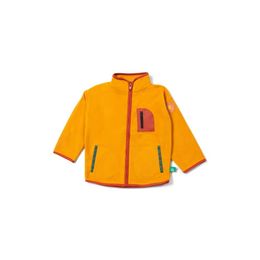 Little Green Radicals Recycelte Fleecejacke mit Rei&szlig;verschluss in Gold | Gr.: 2-3 Jahre