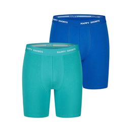 Happy Shorts Retro Boxer Neon Long in neon green/blue | Gr.: XL