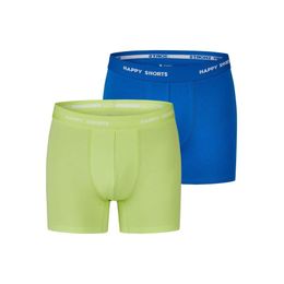 Happy Shorts Retro Boxer Neon in neon lime/blue | Gr.: XL