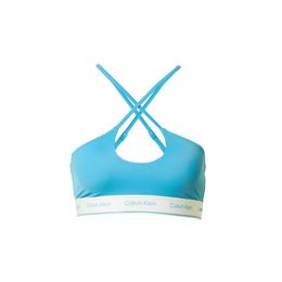 Calvin Klein Swimwear Bikinitop Damen Größe 95 neonblau / weiß