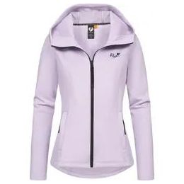 Kapuzensweatjacke Ragwear "Lyshka", Damen, Gr. XL (42), lila (lavender), Sweatware, Material: 95% Polyester, 5% Elasthan, figurumspielend hüftbedeckend, hoch geschlossener Ausschnitt, Ärmel ohne Ärmelschlitz normaler Saum, Sweatjacken, Sportliche weiche und elastische Kapuzenjacke