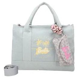 Henkeltasche Fritzi aus Preussen "Tote Bag Malibu Denim Limited Barbie", Damen, Gr. B/H/T: 40cm x 29,5cm x 14cm, blau (hellblau), Baumwollmischung, bedruckt, Taschen, mit abnehmbarem Haarband