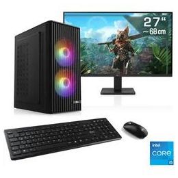 CSL PC-Komplettsystem "Spectrum V25107", Energieeffizienz: E (A-G), schwarz, Microsoft Windows 11 Home (64 Bit), 16 GB RAM 1.000 GB SSD, Computer_Komplettsysteme